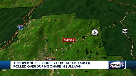 New Hampshire State Police Cruiser Rolls Over In Sullivan While
