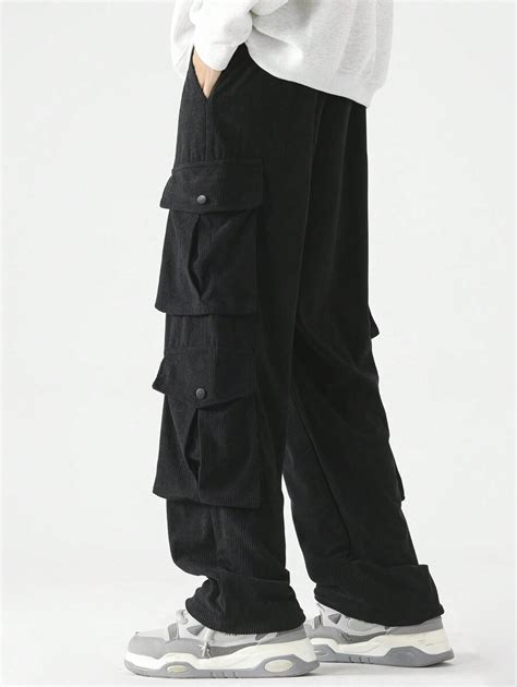 Manfinity Emrg Mens Loose Fit Flap Pockets Drawstring Waist Cargo