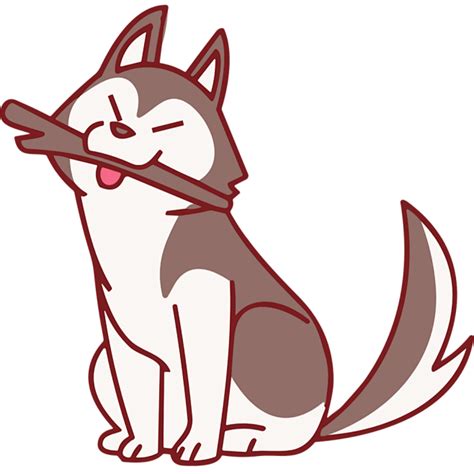 5哈士奇 狗狗 姿势 插画 图标 SVG 设计 素材 矢量