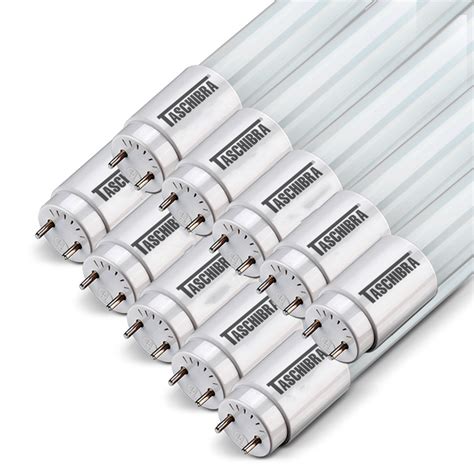 Kit 10 Lâmpadas Tubo Led T8 20 5w 120cm G13 Taschibra Bivolt 6500k Luz