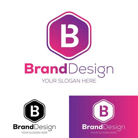 Plantilla de diseño de logotipo de vector de diseño de marca de letra b