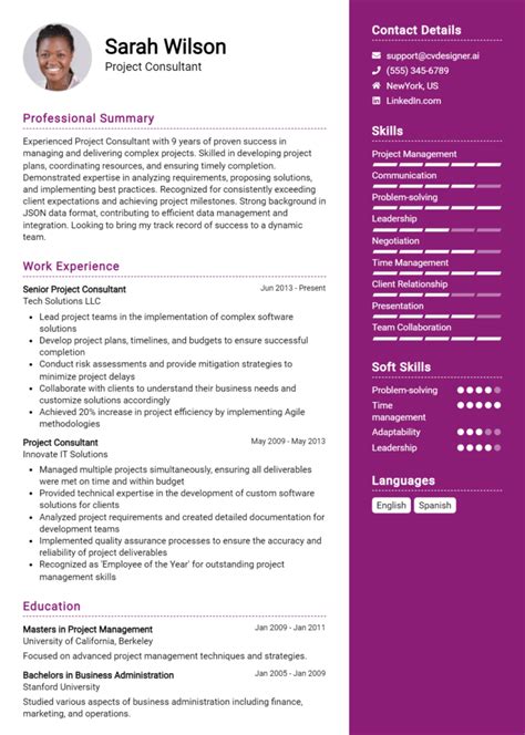 12 Management Consultant Resume Example For 2024 Resume Guide