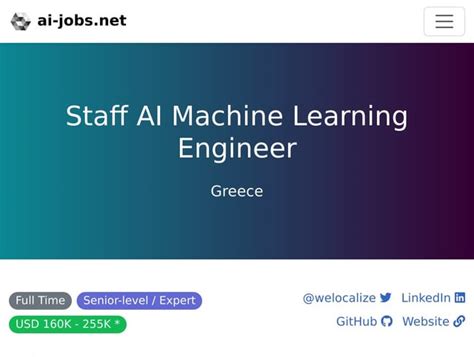 Hiring Staff Ai Machine Learning Engineer In Greece R
