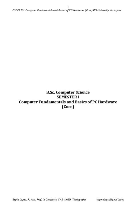 Module 1 Basics Of Pc Hardware Cs1crt01 Cs1crt01 Computer