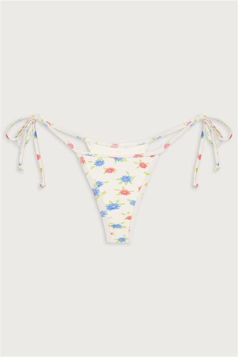 Hazel Floral Skimpy Bikini Bottom Water Blossom