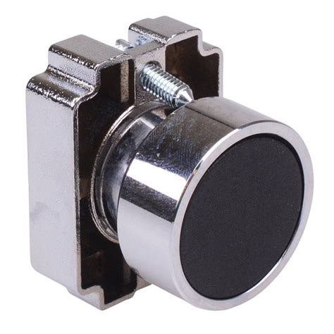 Techna Ptecmetpnblack Black Flush Push Button Switch Metal — Switch