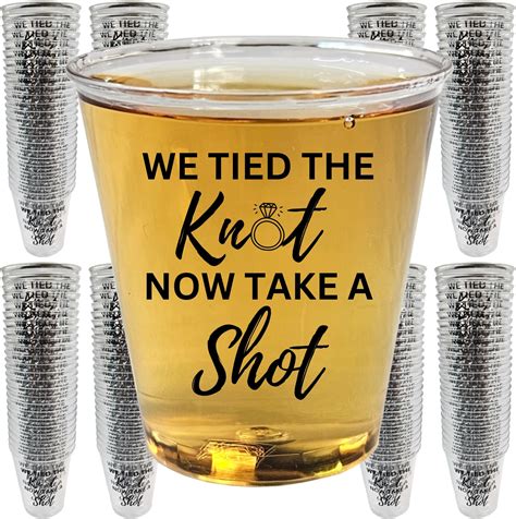 Nuogo 100 Pcs Wedding Shot Glasses Shot Glasses Bulk 2 Oz