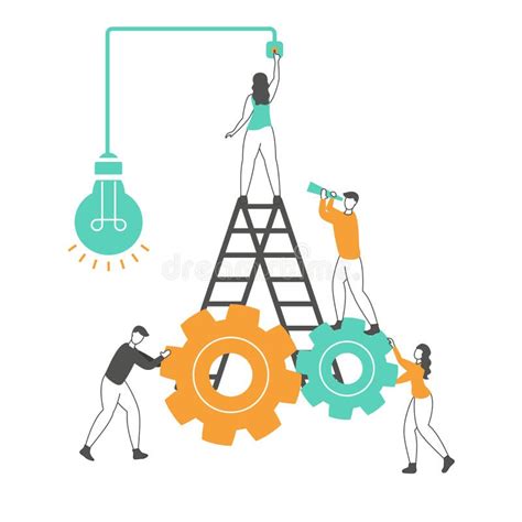 Teamwork Concept With People Stock Vector Illustration Of Motivation