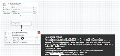 Nifi Executesparkinteractive Error Error Cod Cloudera