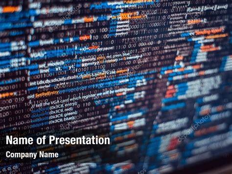 Source Programming Abstract Code Bianry Powerpoint Template Source