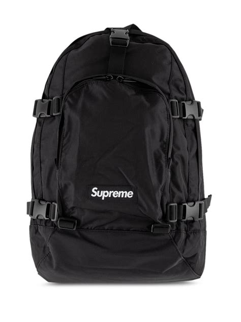 Supreme Fw19 Logo Backpack In Black For Men Lyst