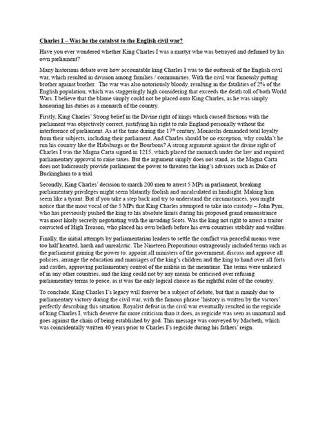 English Gcse Speaking Script Pdf English Civil War