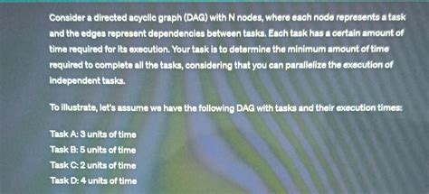 Solved Consider A Directed Acyclic Graph Dag With N Nodes