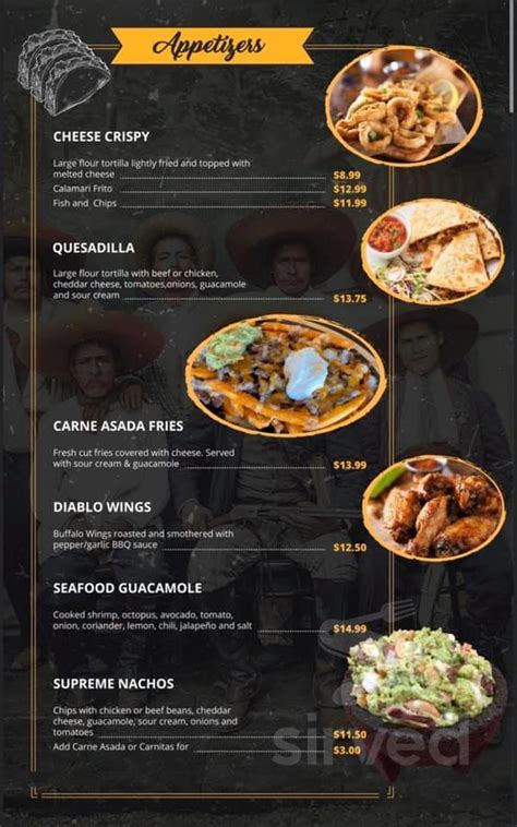 Menu For La Catrina In Kingman Az Sirved