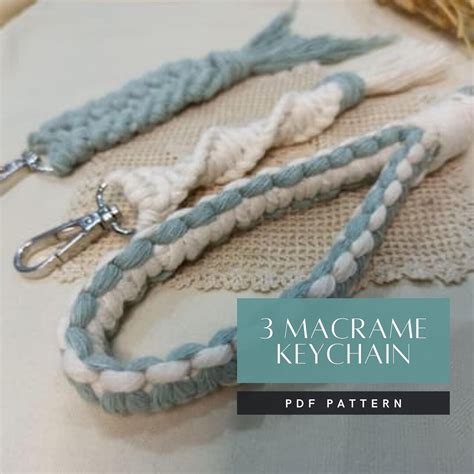 Macrame Keychain Pattern Pdf Instructions And Video Tutorial How To