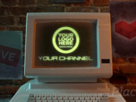 Placeit Intro Video Maker For Gamers Featuring A Retro Pc