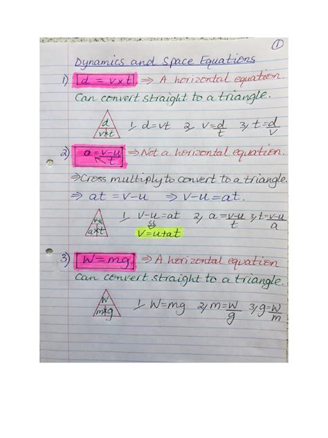 301707 2 Nat 5 Dynamics And Space Equations Pdf