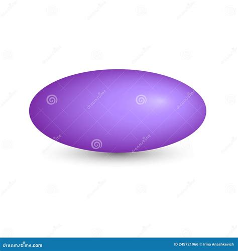Vector Purple Ellipsoid With Gradients And Shadow For Game Icon