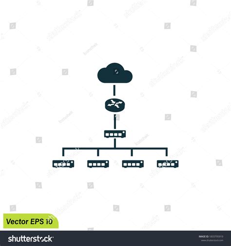 Network Topology Icon Illustration Simple Design Stock Vector Royalty Free