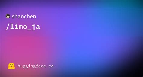 shanchen limo ja · datasets at hugging face