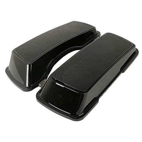XMT MOTO Vivid Black Hard Saddlebag Speaker Lids W Dual 6 X 9 Inch