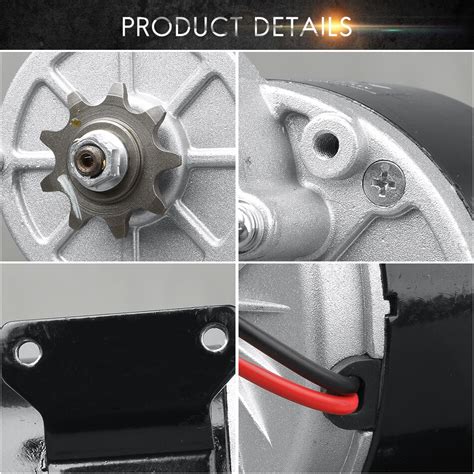 350w 24v 36v Gear Motor Elektrisk Trehjulet Børste Grandado