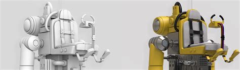 Robot Character 3D Model FlippedNormals