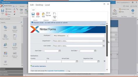 Build A Travel Request Form With Nintex Forms 2013 Part 3 Of 3