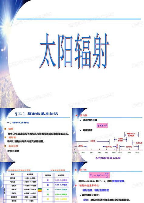 太阳辐射PPT模板下载 编号lorkydbg 熊猫办公