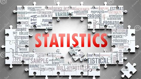 Statistics As A Complex Subject Related To Various Topics And Ideas On A Puzzle Stock