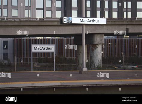Macarthur Bart Station Public Train Platform For The Bay Area Rapid Transit System Oakland