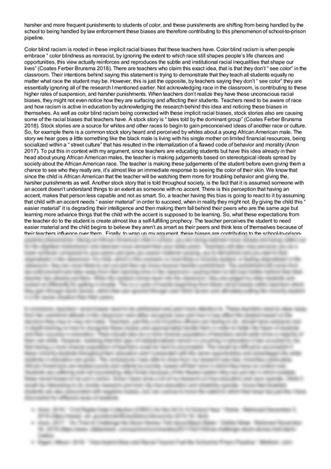 Solution Issue Of Teacher Implicit Biases Studypool