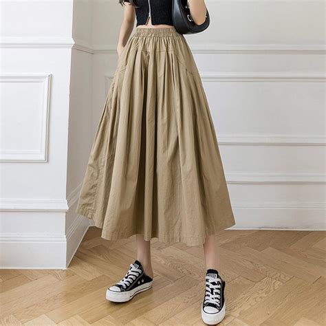 허리 밴딩 롱 플레어 스커트 3color A라인 베이직 카고 신상 패션 간편코디 데일리365 나들이 여행 피서 바캉스 휴가 캠퍼스 대학생 여친 데이트룩