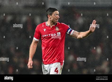 Ben Tozer 4 Of Wrexham Gives His Team Instructions During The Emirates