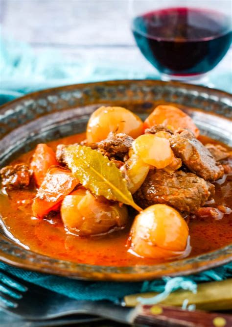 Traditional Greek Beef Stifado Stew Recipe Larder Love