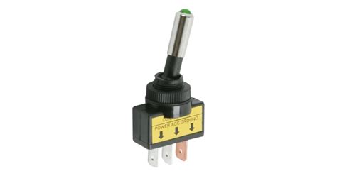 Comutator 2 Pozitii Off On 1 Circuit 20a 12v Cu Led Verde Cu Retinere