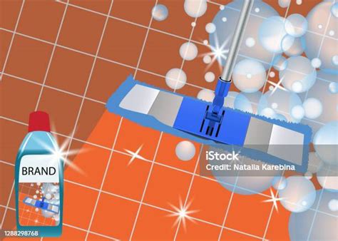 걸레 청소 깨끗한 바닥 반짝 바닥 세척을위한 소독 제 청소기 벡터 번쩍이는에 대한 스톡 벡터 아트 및 기타 이미지 번쩍이는 부엌 바닥재 Istock