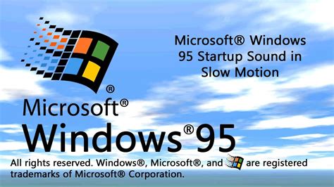 Windows 95 Startup And Shutdown Sounds In Slow Motion Youtube