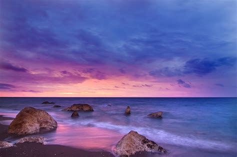 Sunset Ocean Water Rock Beach K Hd Nature K Wallpapers Images My Xxx Hot Girl