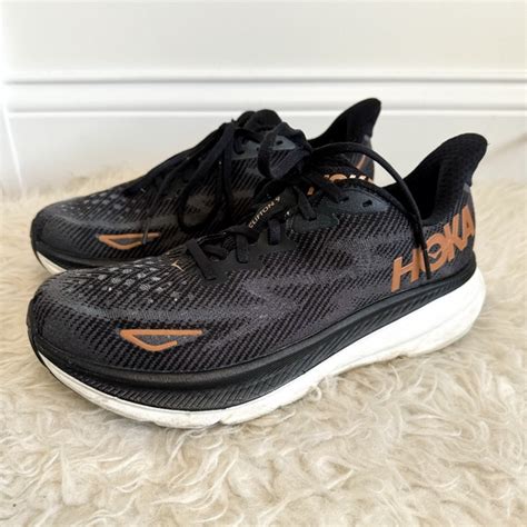 Hoka Shoes Hoka Womens Clifton Running Shoes Blackrose Gold Size B Poshmark