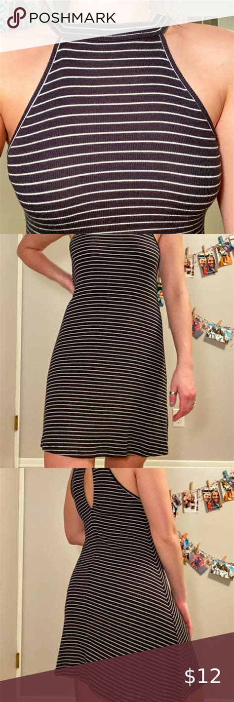 American Eagle Soft And Sexy Striped Ribbed Dress Striped Ribbed Dress