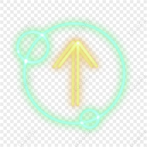 Blue Circular Aperture Neon Light Effect Arrowabstract Arrowblue