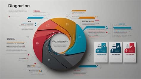 Инфографика с плоской круговой диаграммой Премиум Ai сгенерированное