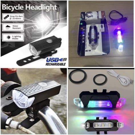 Jual PROMO Paket Lampu Sepeda Depan Dan Lampu Belakang Rainbow