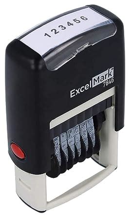 Number Stamp Self Inking Red Numbering Stamp Digit Amazon In Office Products