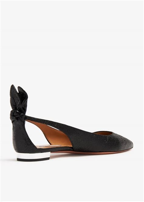 Aquazzura Bow Tie Ballet Flats For Women Black In Uae Level Shoes