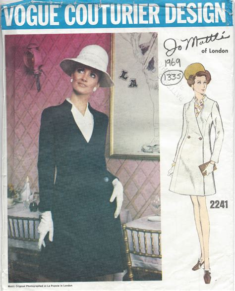 Vintage VOGUE Sewing Pattern B DRESS By Jo Mattli Of London The Vintage Pattern