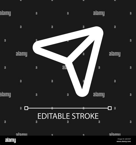 Sharing Post Pixel Perfect White Linear Ui Icon For Dark Theme Stock Vector Image And Art Alamy