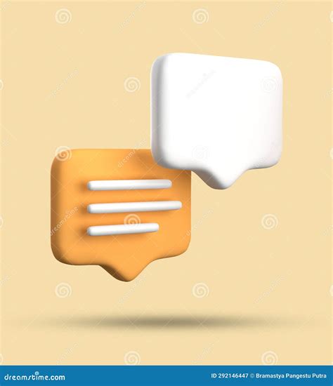 3d Rendering of Speech Bubble with Notification Icons Stock ...