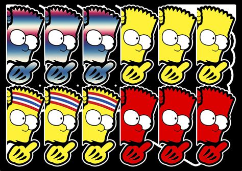 Bart Simpson Motorcycle Stickers